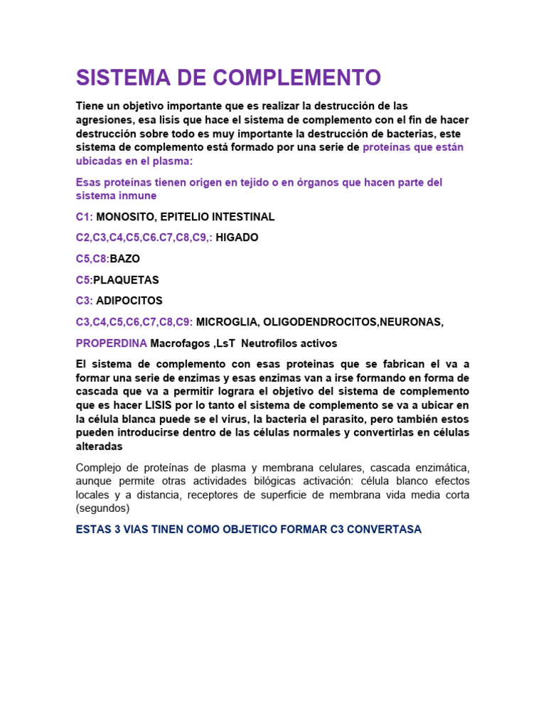 Sistema de Complemento | Descargar gratis PDF | Sistema complementario ...