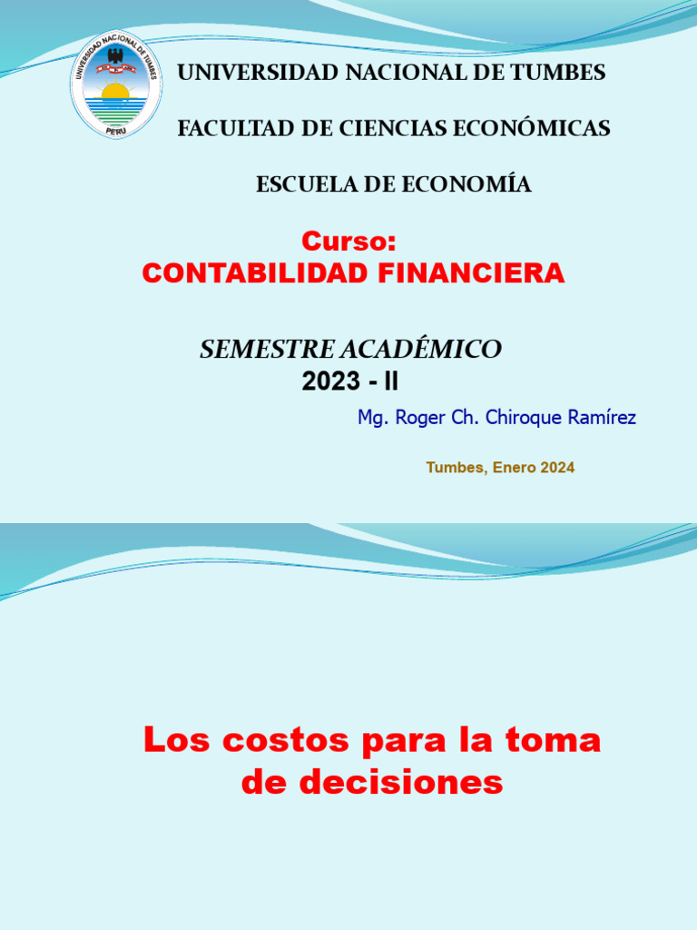 Economia Contabilidad Financiera Unidad III - Costos | PDF | Apalancamiento (Finanzas ...