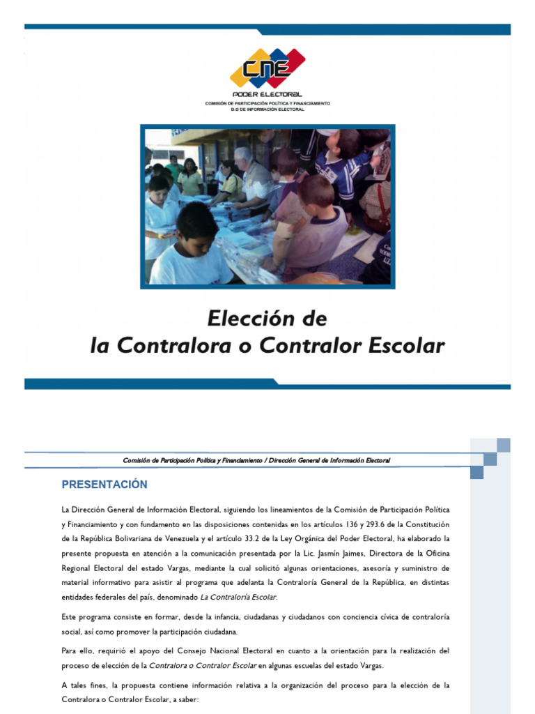 Contraloria Escolar | PDF | Votación | Elecciones