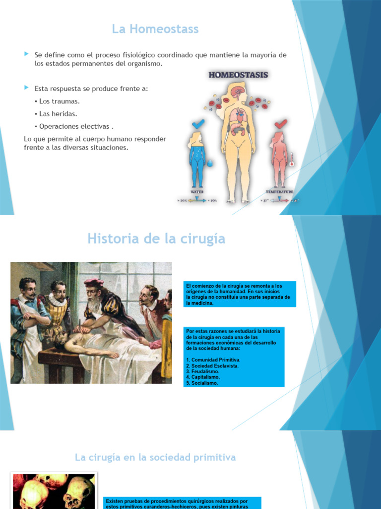 Historia y Homeostasis en Cirugía | PDF | Cirugía | Homeostasis