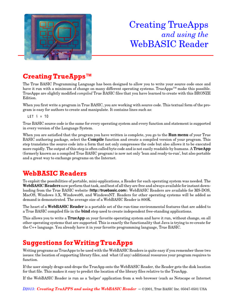 #-TrueBasic Reader | PDF | Programming | Computer Program