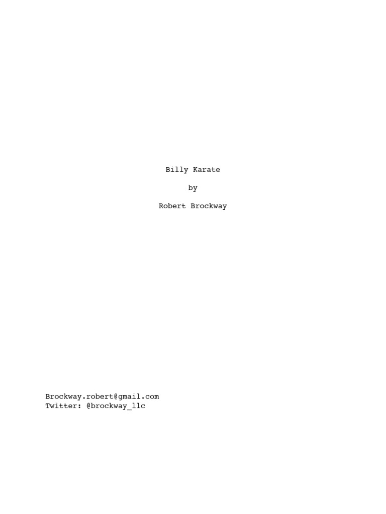 Billy Karate V2 | PDF