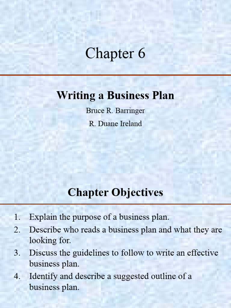Chapter 6 - Business Plan | PDF | Business