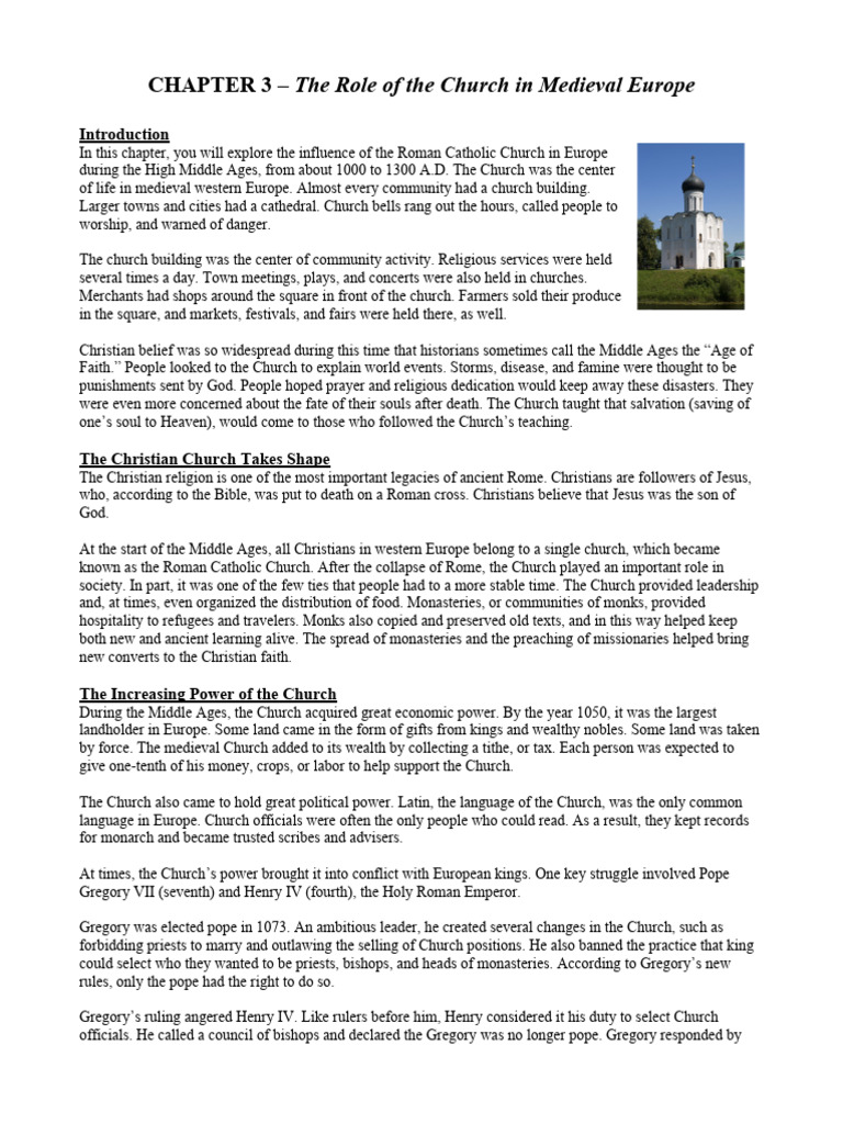 Medieval Church's Influence & Power | PDF