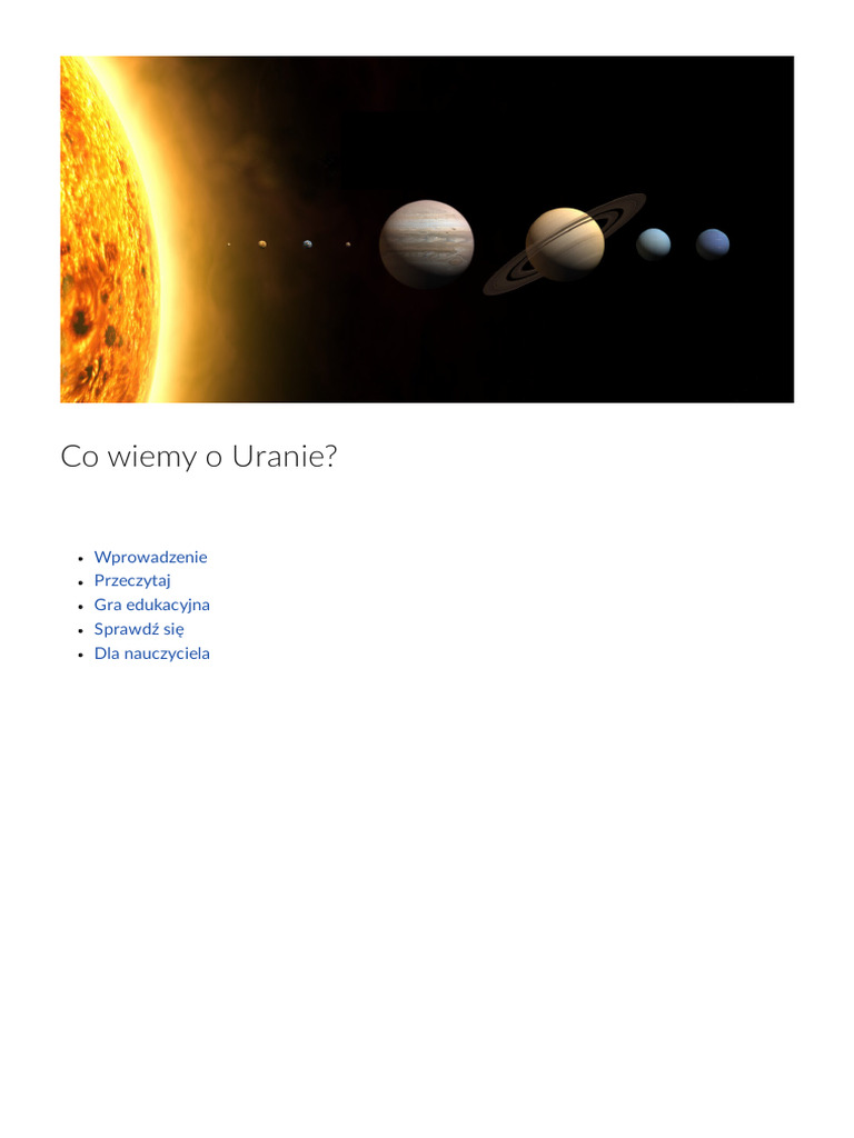 Co Wiemy o Uranie | PDF