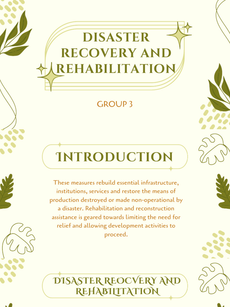 Group 3 Disaster Recovery and Rehabilitation | PDF | Waste Management ...