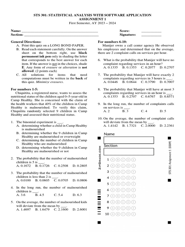 Sts Quiz Long | PDF | Malnutrition