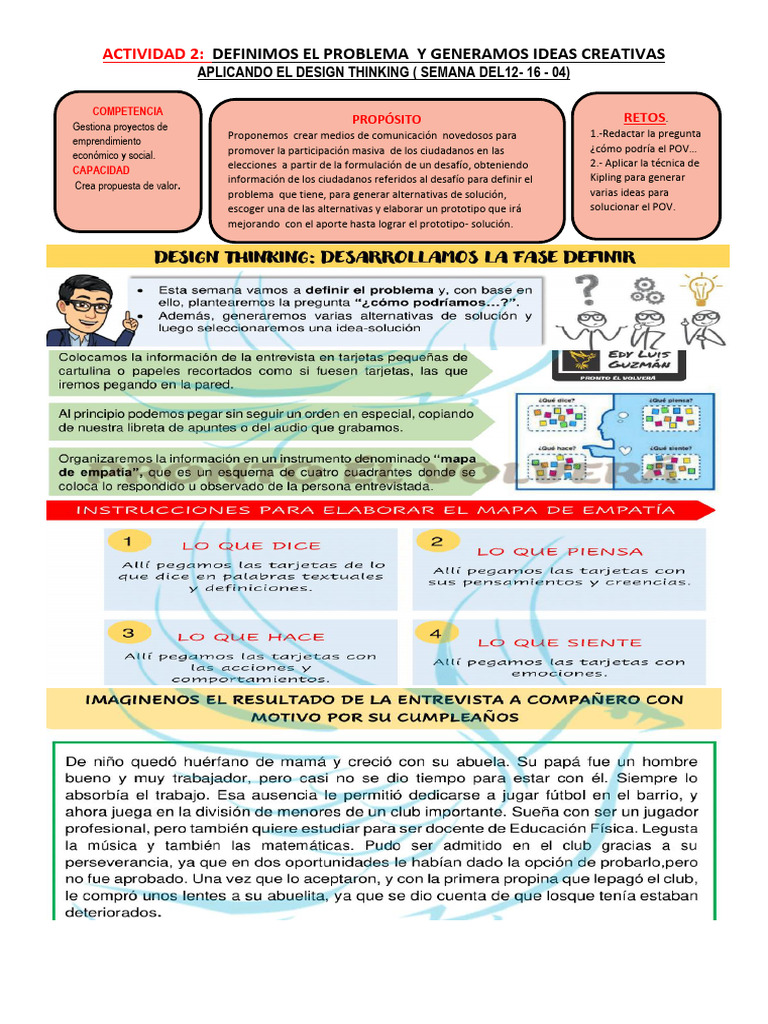 Actividad 2:: Definimos El Problema Y Generamos Ideas Creativas | PDF