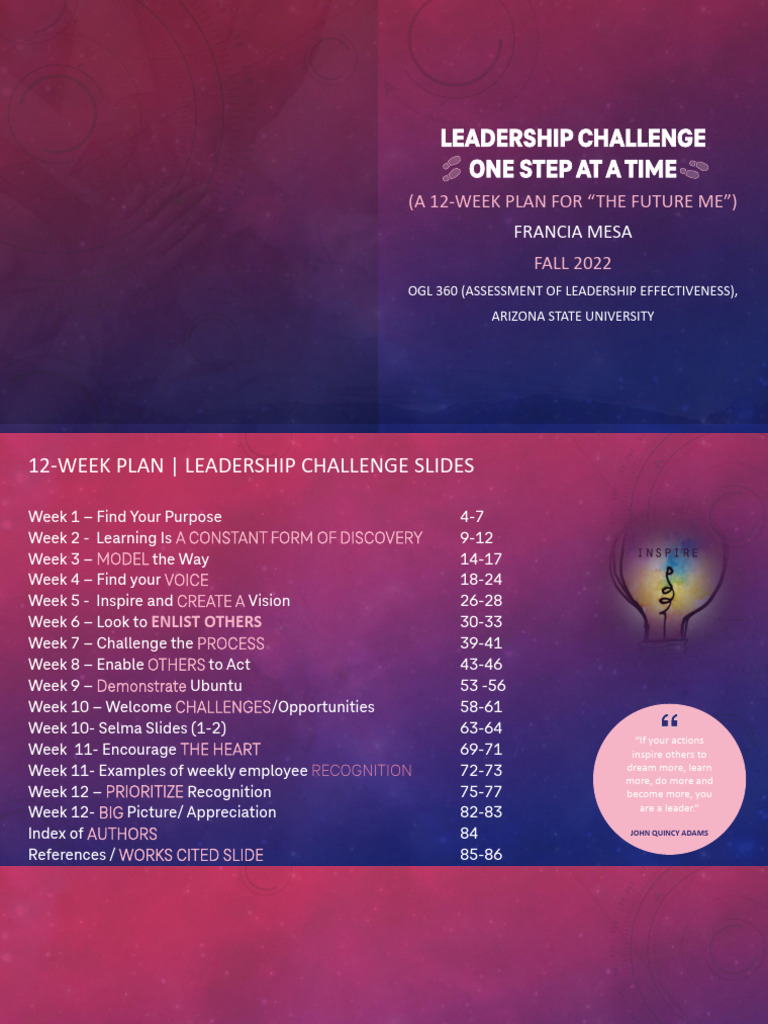 Ogl 360 12 Week Plan Fmesa Final 2022 | PDF
