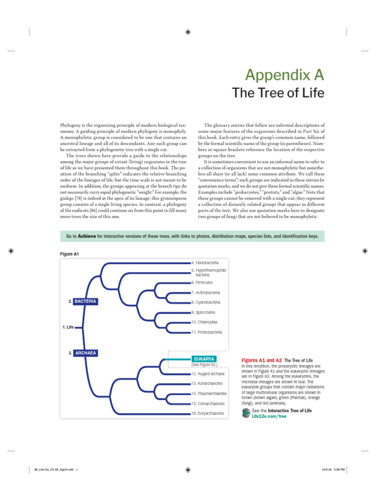 AppA-Life The Science of Biology 12th Ed 2020 | PDF | Eukaryotes ...