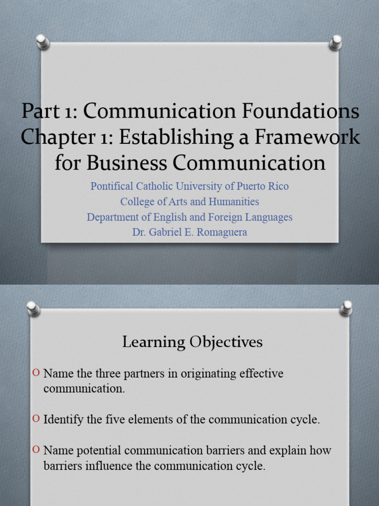 BCOM 1 - Framework For BCom | PDF | Communication | Nonverbal Communication