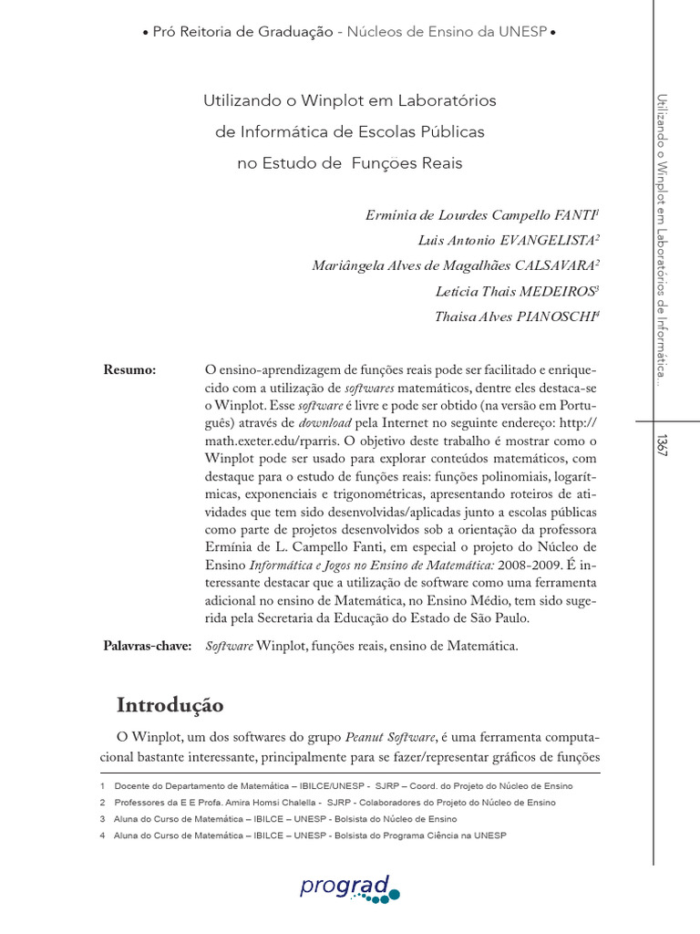 Winplot no Ensino de Funções Reais | PDF | Janela (informática ...