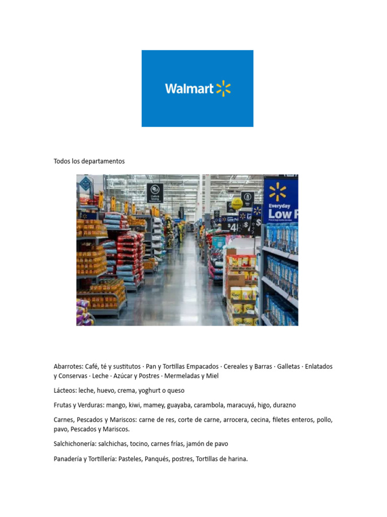 Walmart Areas | PDF