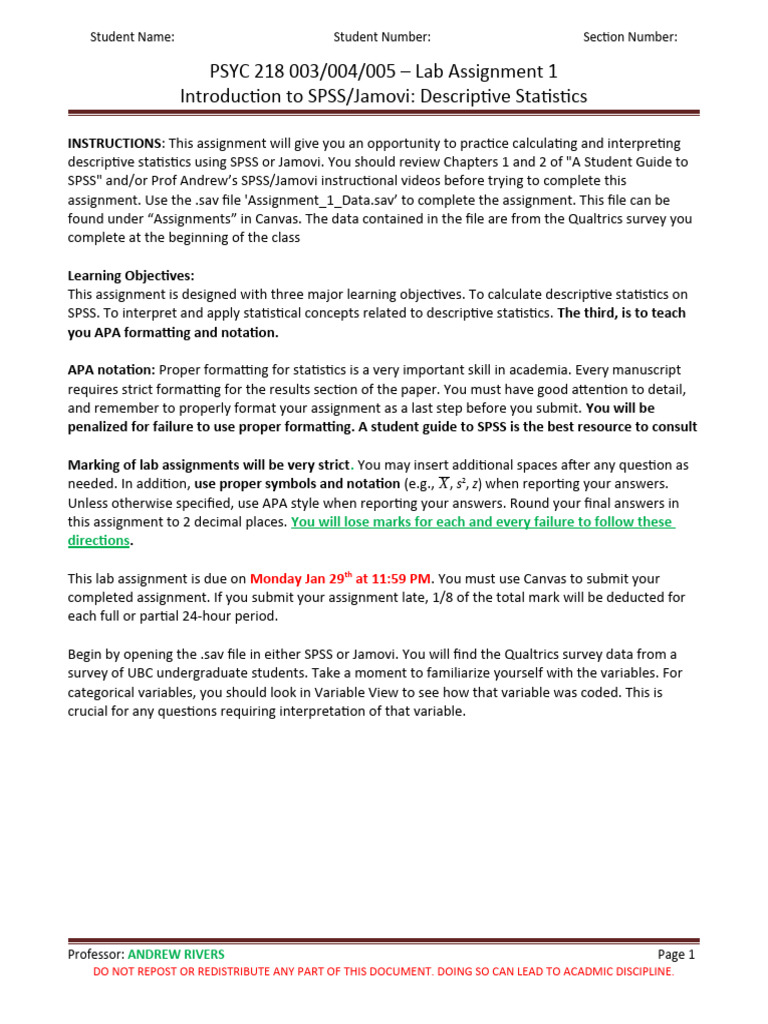 Assignment 1 2024 | PDF | Standard Score | Statistics