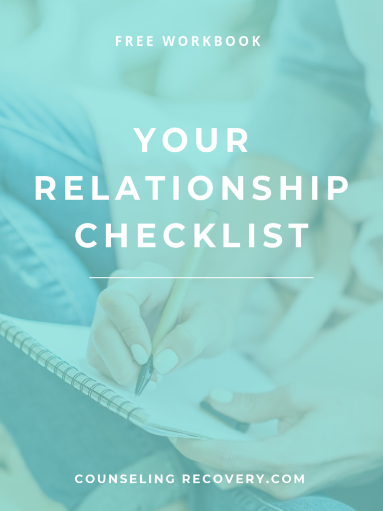 Relationship Checklist Workbook - 2 | PDF | Anger | Fear