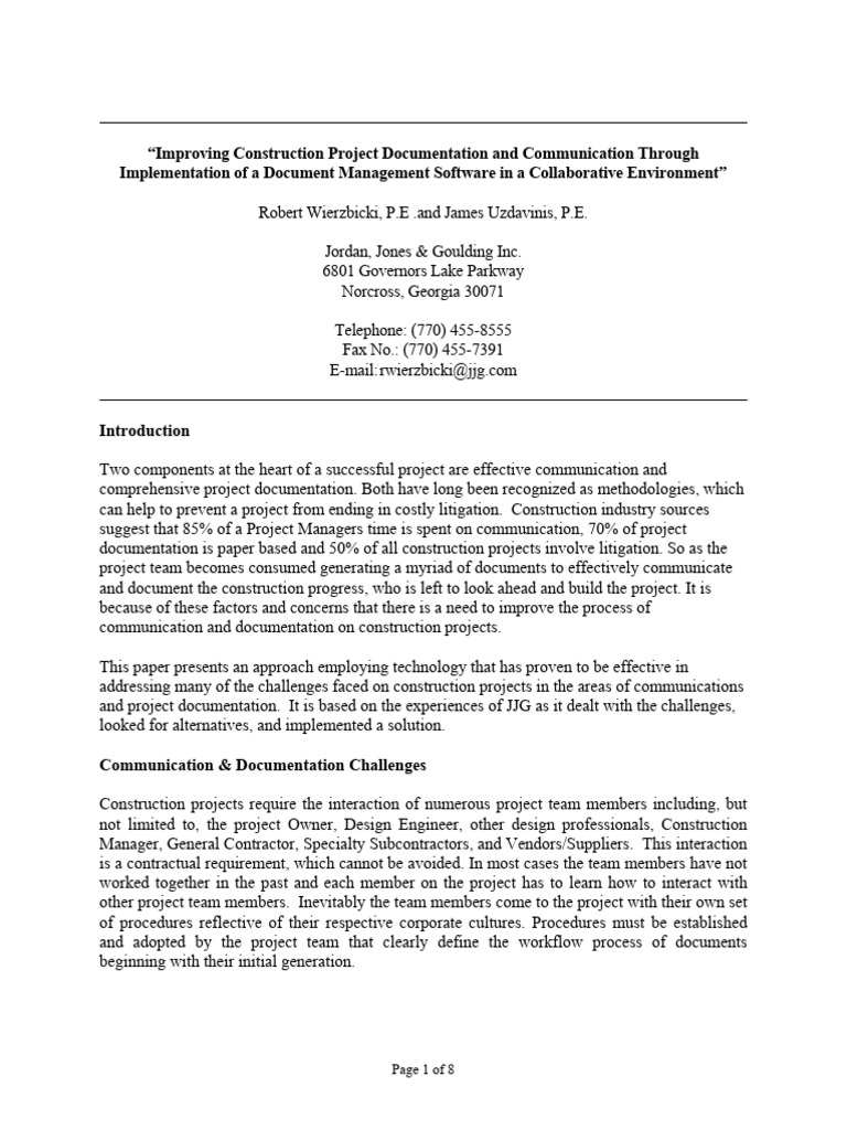 Improving Construction Project | PDF | Request For Information | Databases