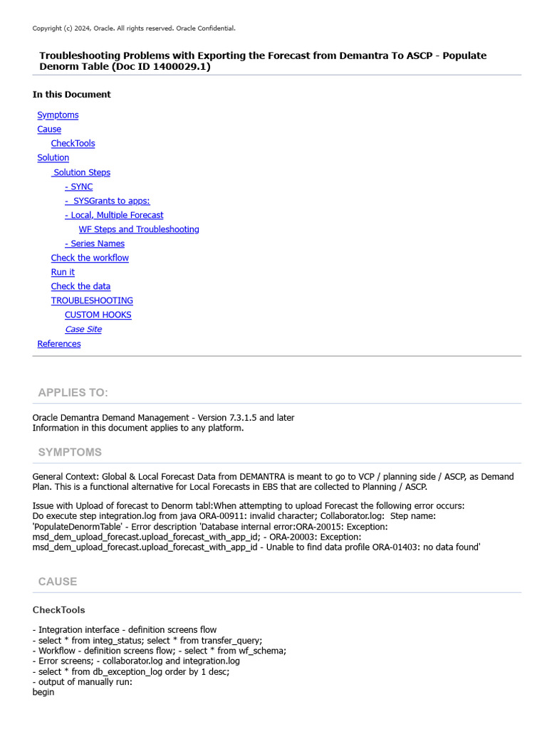 Document 1400029.1 | Download Free PDF | Forecasting | Databases