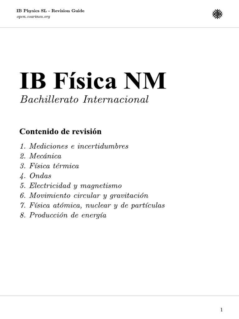 IB Physics SL - Revision Guide | PDF