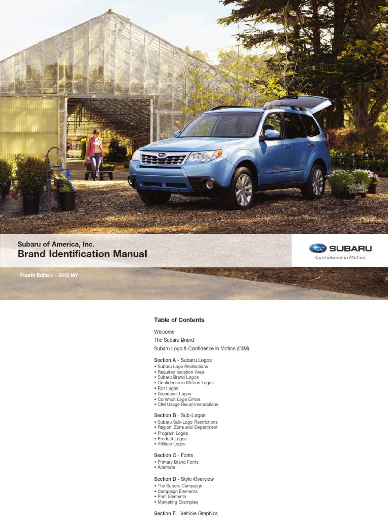 Subaru Branding Guidelines 2012 | PDF | Brand | Logos