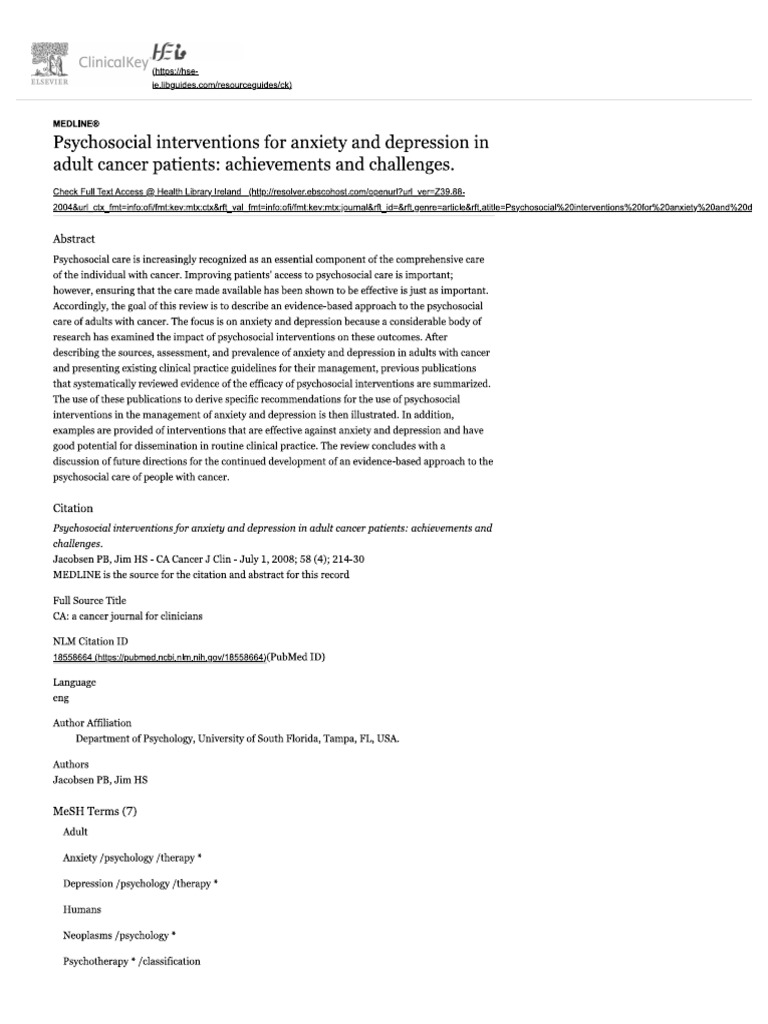 Psychosocial Interventions | PDF Psychosocial Interventions | PDF