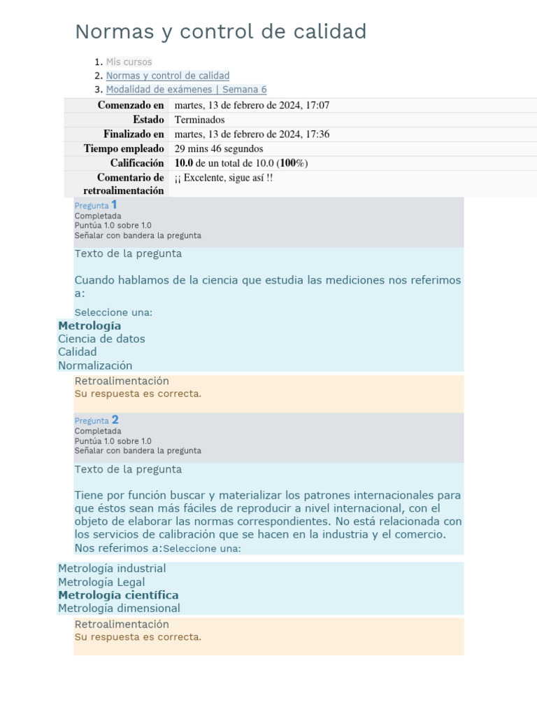 Semana 6 Normas y Control de Calidad | PDF