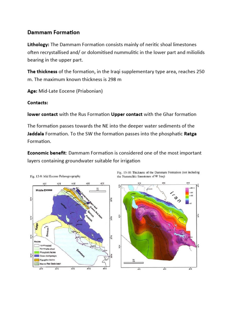 Dammam Formation Geology | PDF | Social Science | Science & Mathematics