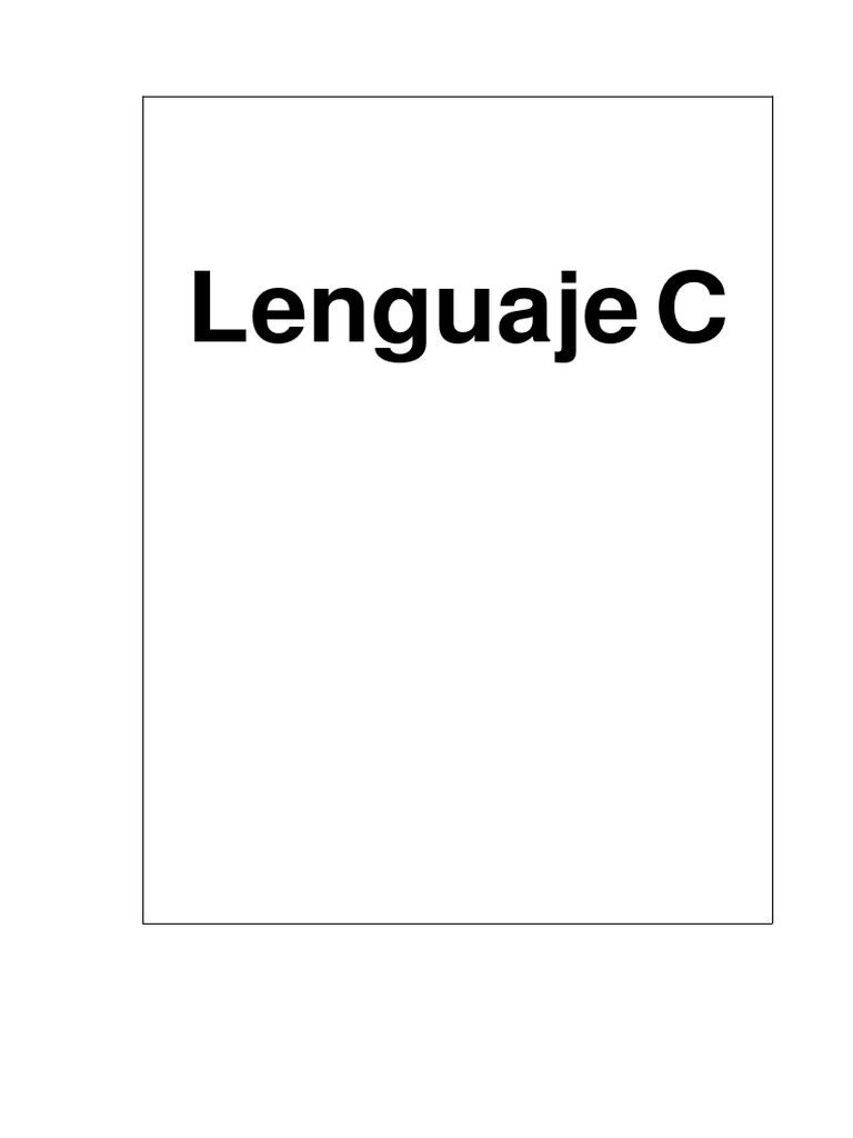 Manual de C | PDF | Lenguaje de programación | C (lenguaje de programación)