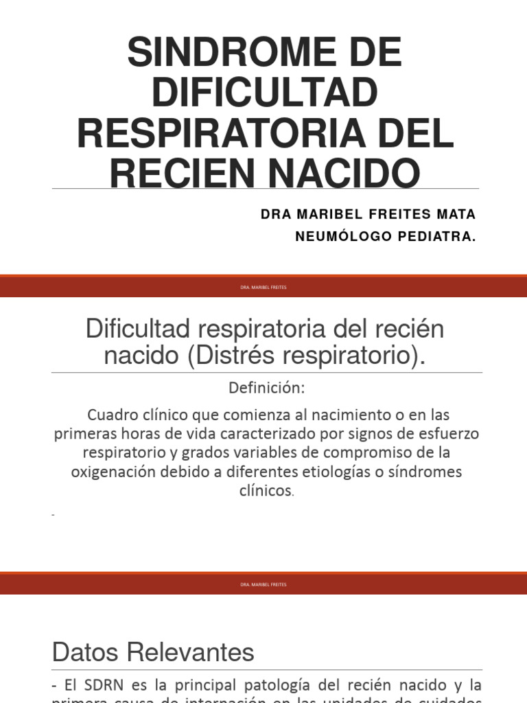 Sindrome de Dificultad Respiratoria Del Recien Nacido | PDF | Neumonía | Hipertensión