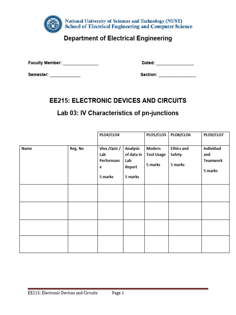 Lab 03 | PDF | Diode | Electrical Network