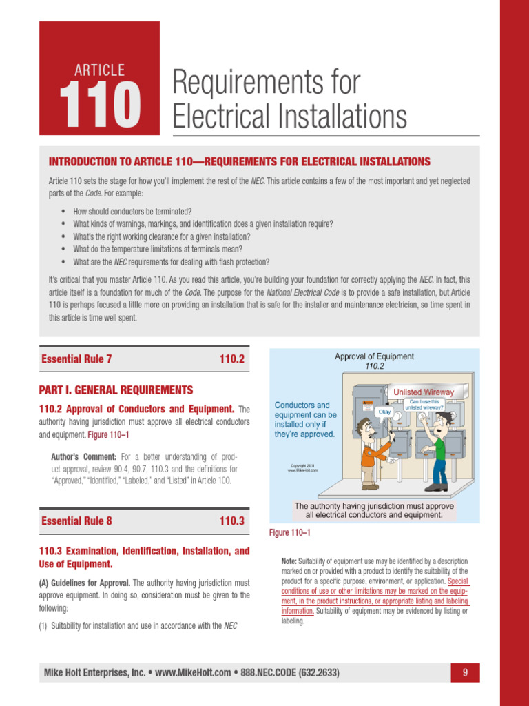NEC 110: Conductor Termination Rules | PDF | Electrical Wiring ...