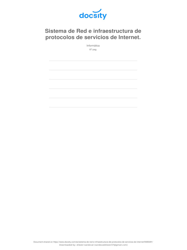 Docsity Sistema de Red e Infraestructura de Protocolos de Servicios de Internet 1 | PDF | Red de ...