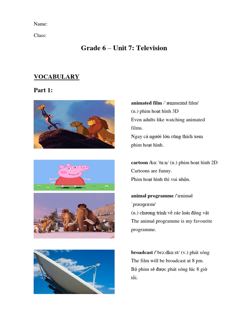 Grade 6 - Unit 7 | PDF