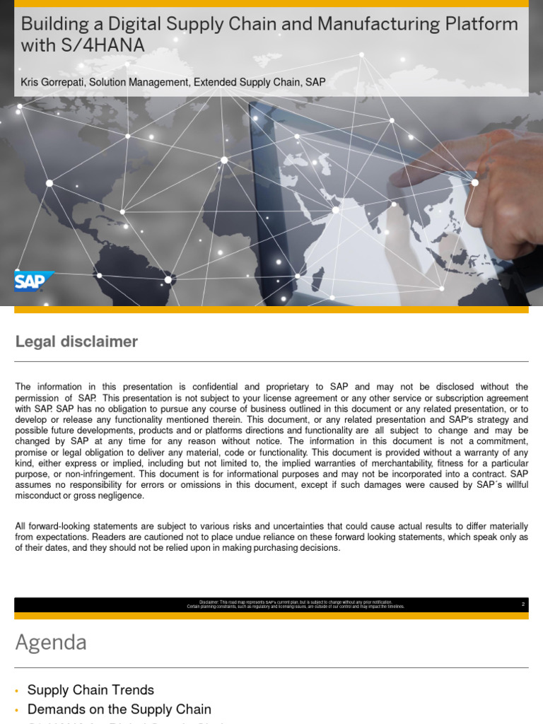 Building A Digital Supply Chain and Manufacturing Platform With S4HANA Enterprise - Pdf ...