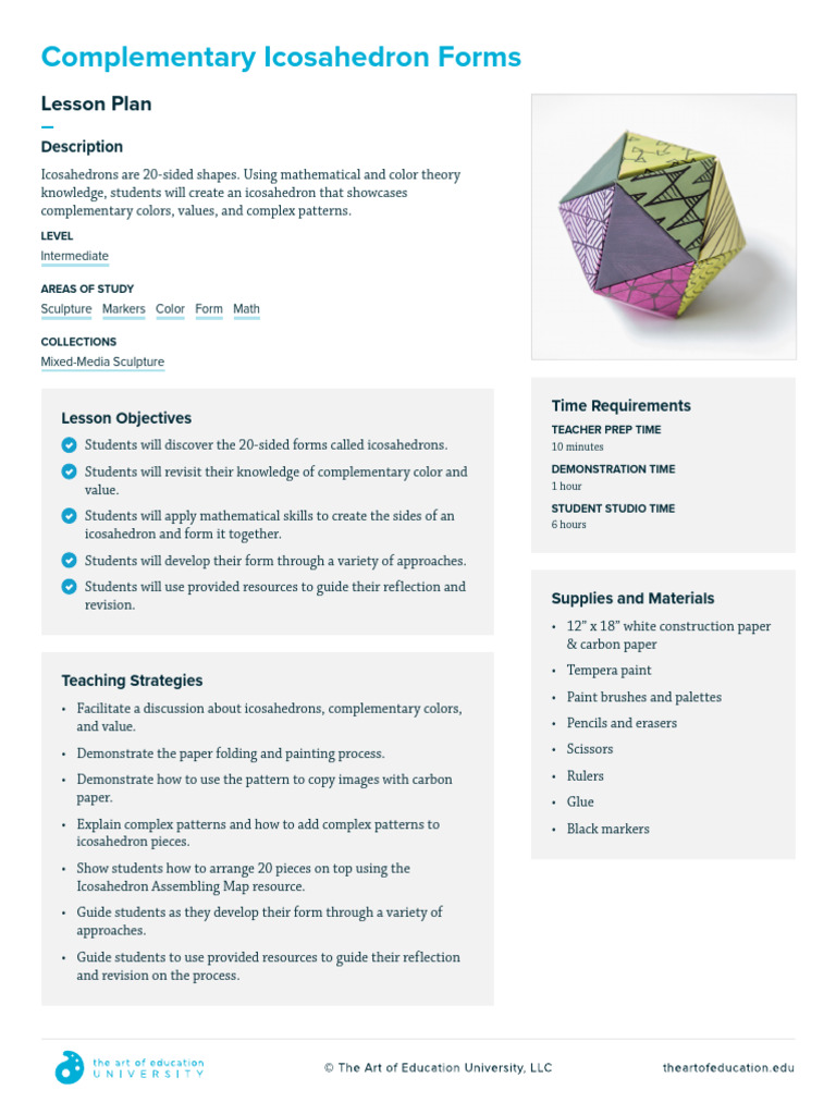 Complementary Icosahedron Forms | PDF | Color | Cognition