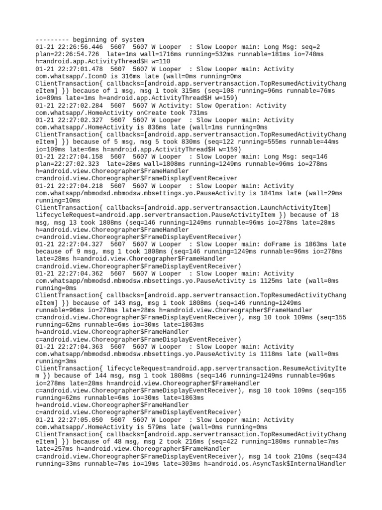 Logcat | PDF | Computing | System Software