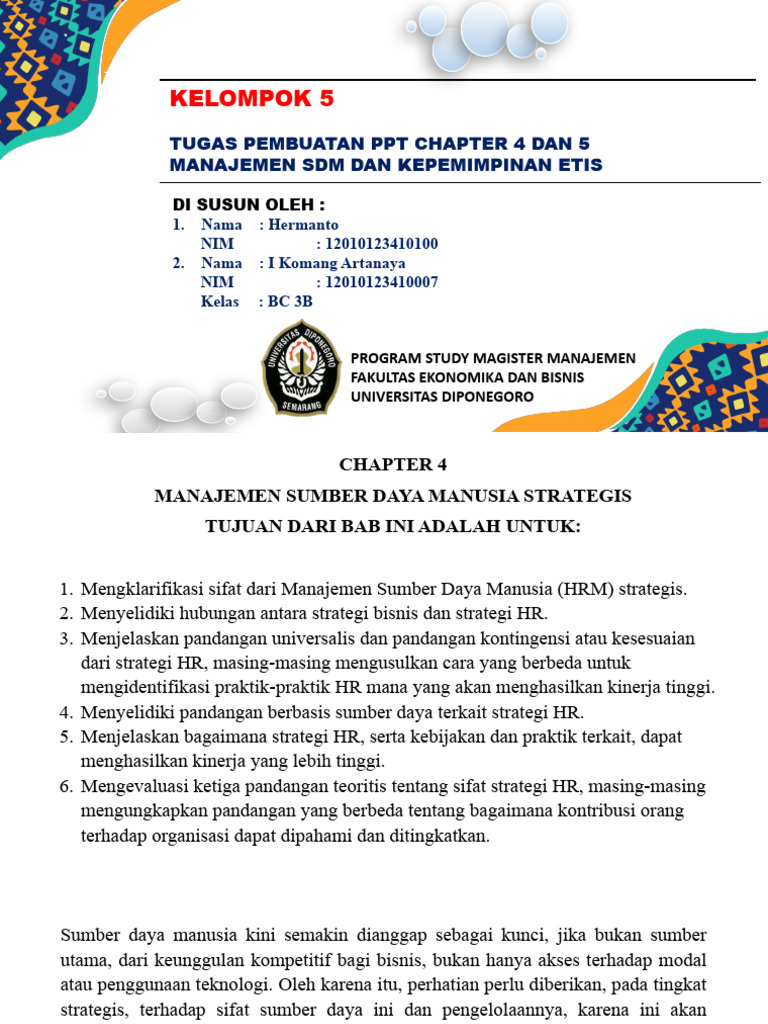 Kel. 5 - PPT Chapter 4 Dan 5 (MSDM) | PDF