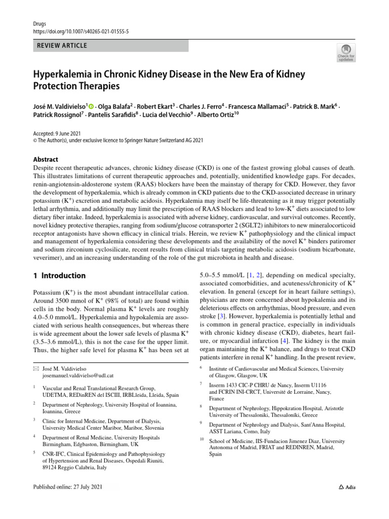 Hyperkalemia CKD | PDF | Chronic Kidney Disease | Kidney