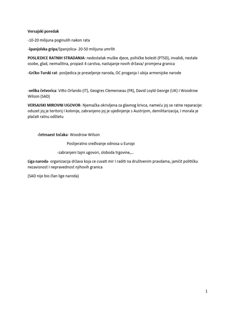 Biljeske Pov Školsko | PDF