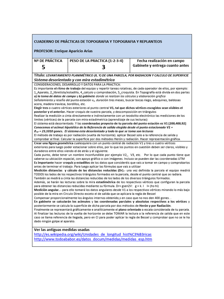 P - 05 - MEDICION - DISTANCIAS - y ANGULOS - 2023 - 2024 | PDF ...