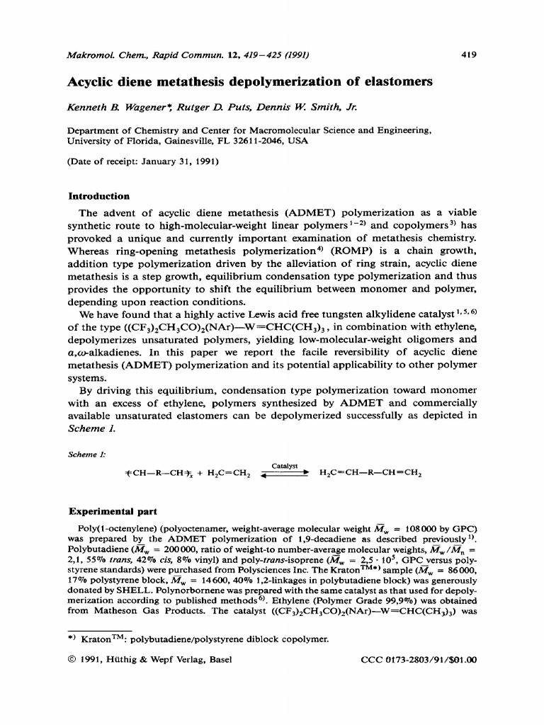 65 - Makromol Chem Rap Comm 12 1991 | PDF | Teaching Methods & Materials | Technology & Engineering