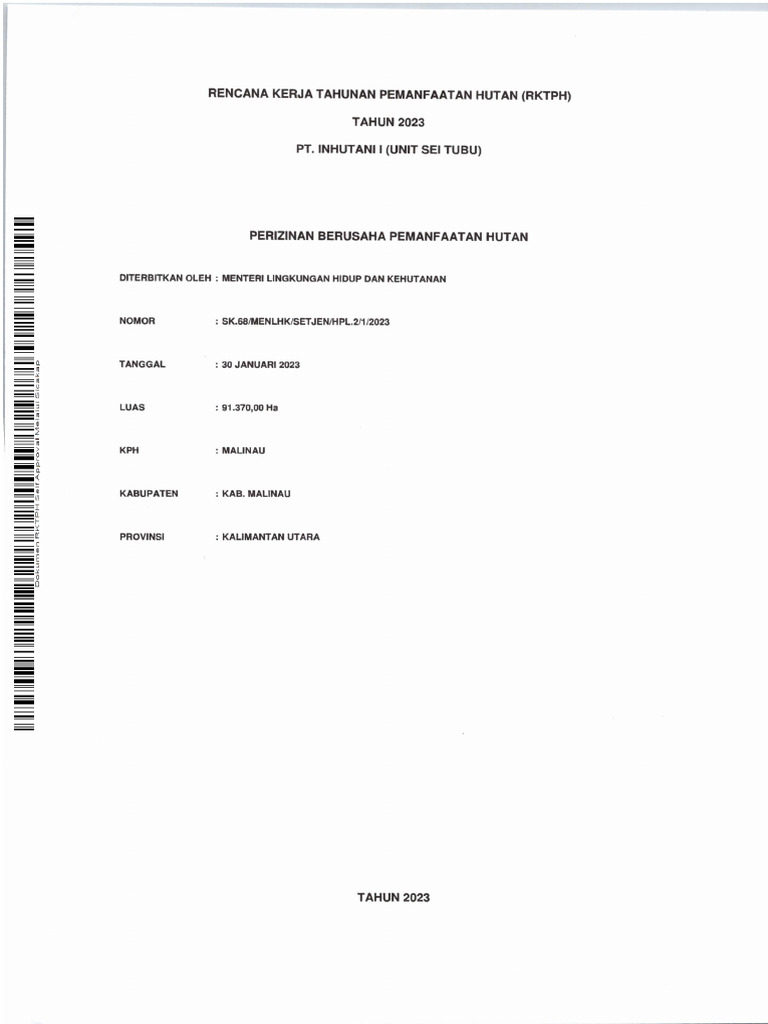 Buku RKTPH 2023 UMH Sei Tubu | PDF