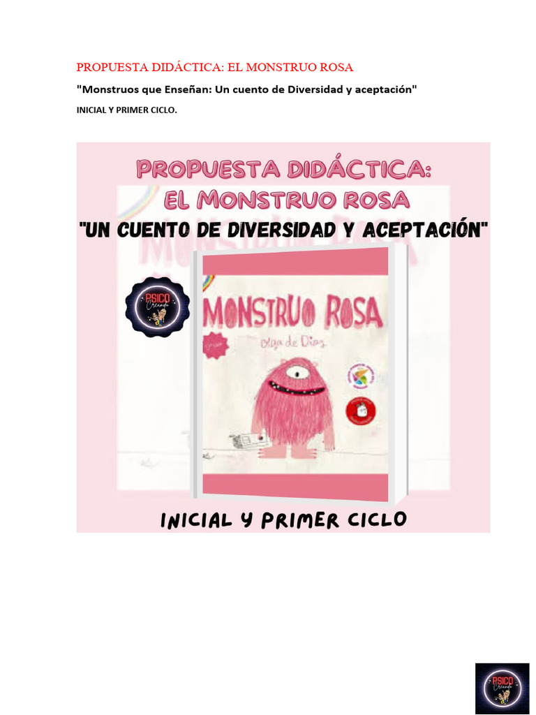 Monstruo Rosa | PDF | Las emociones | Tolerancia