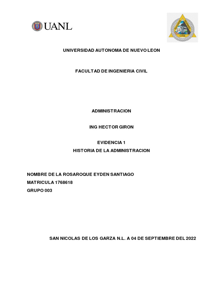 Evidencia 1 Admi | PDF | Planificación | Business