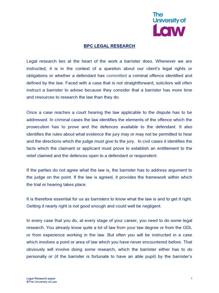 2324 FC Ce01 Legal Research Paper | PDF