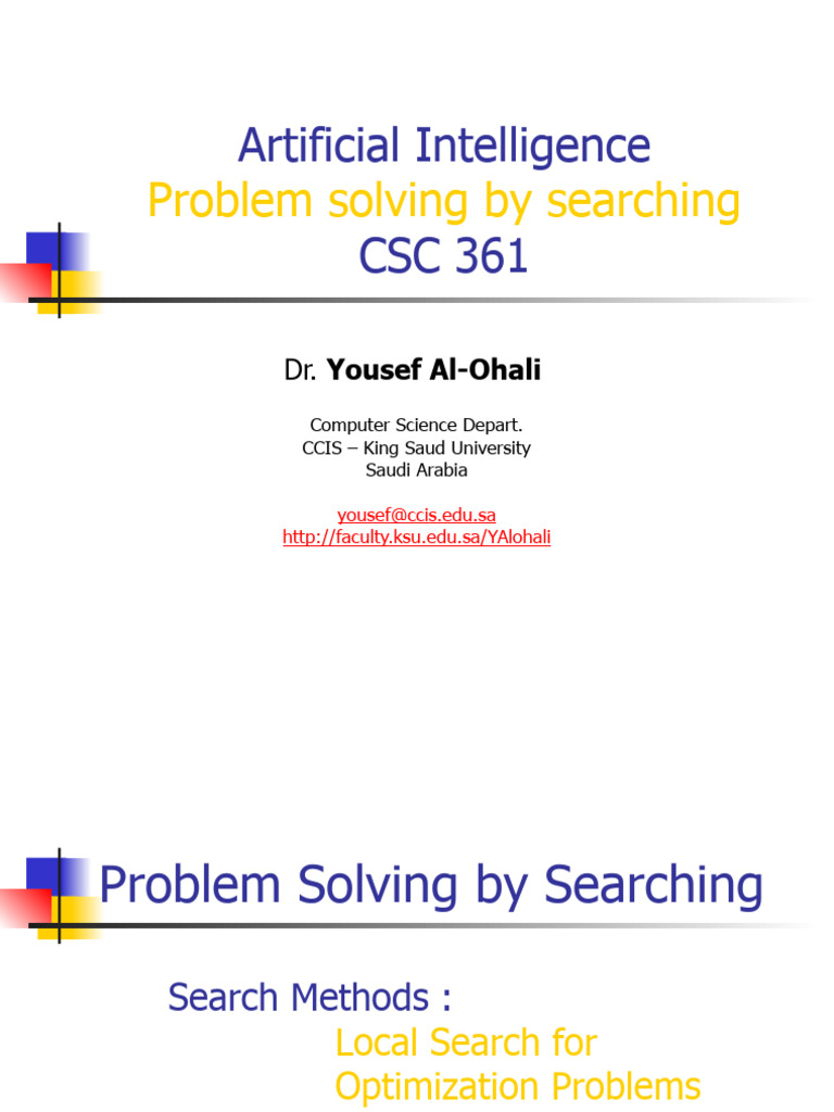 Ch2-4-Problem Solving by Searching | PDF | Genetic Algorithm | Mathematical Optimization