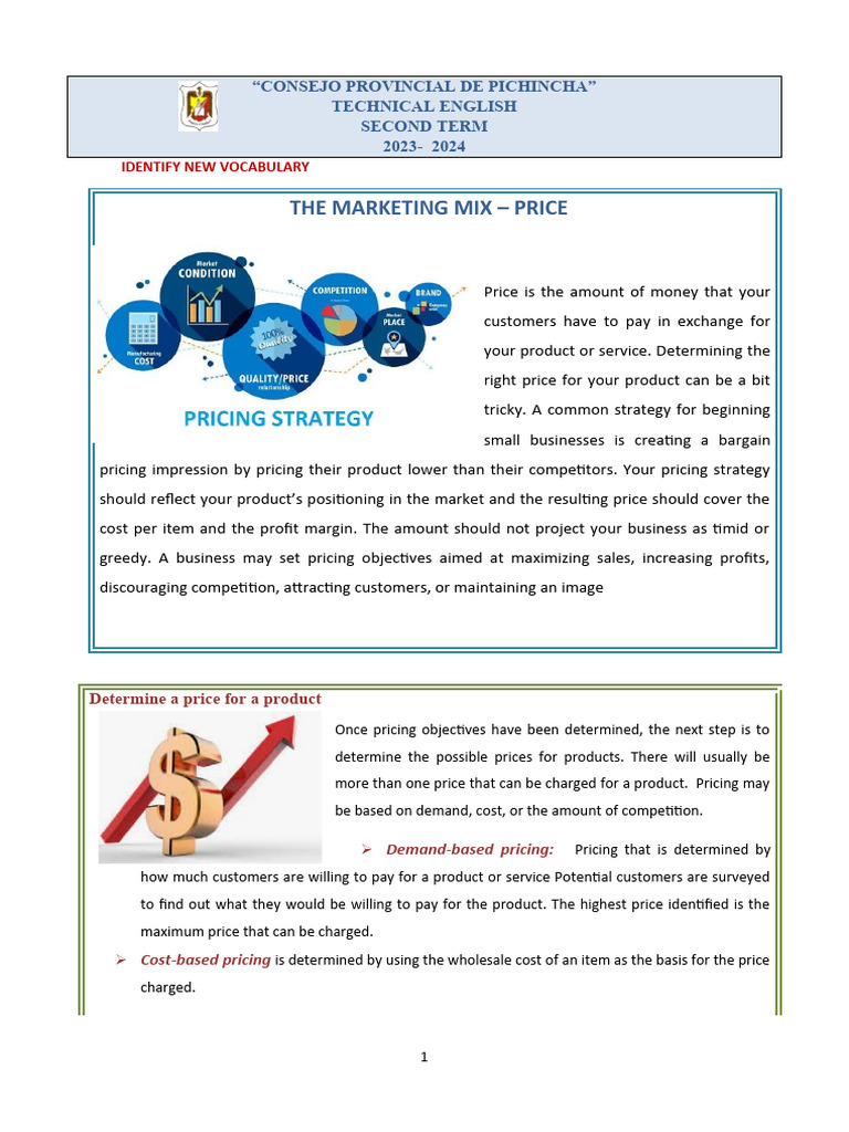 Technical English Module 2 2nd Term | PDF | Pricing | Prices