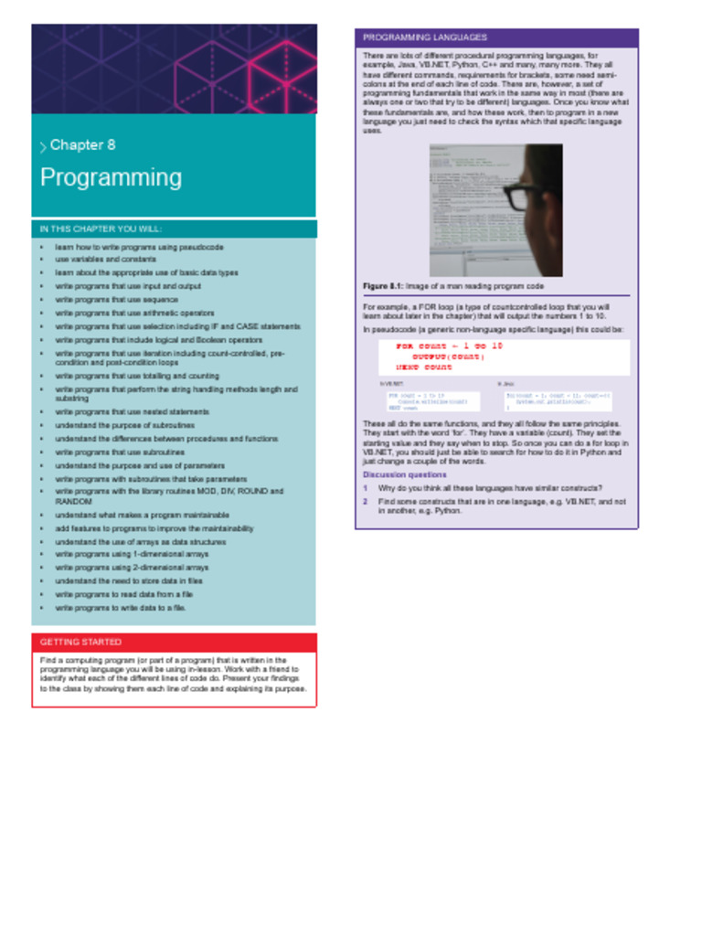 CH 8 | PDF | Variable (Computer Science) | Control Flow
