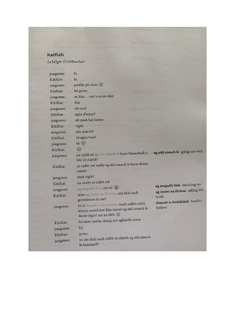 Katfish GearrscÃ©al | PDF