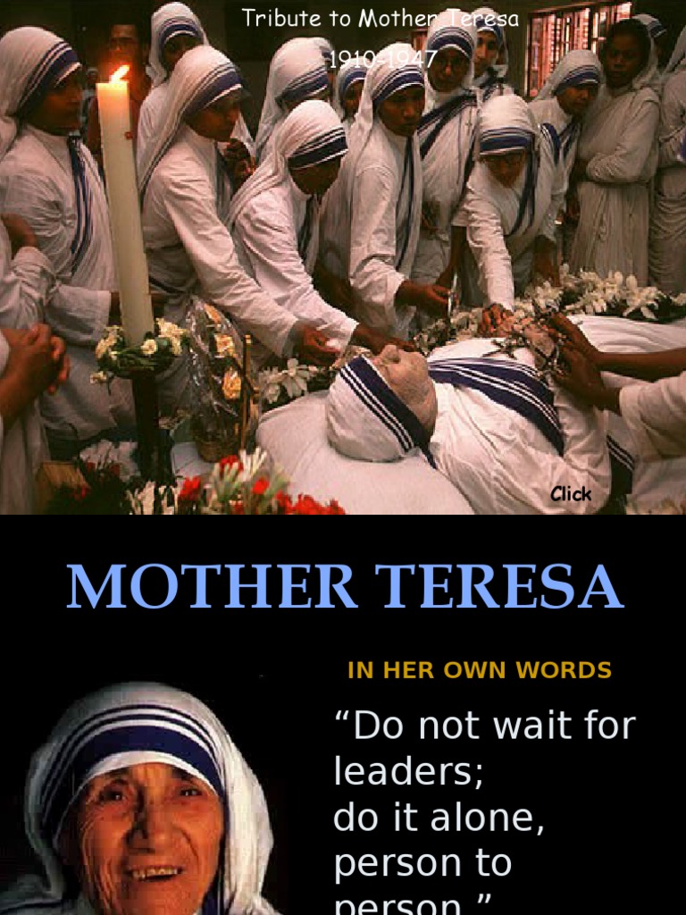 Mother Teresa in Her Own Words | PDF | Mother Teresa | Jesus