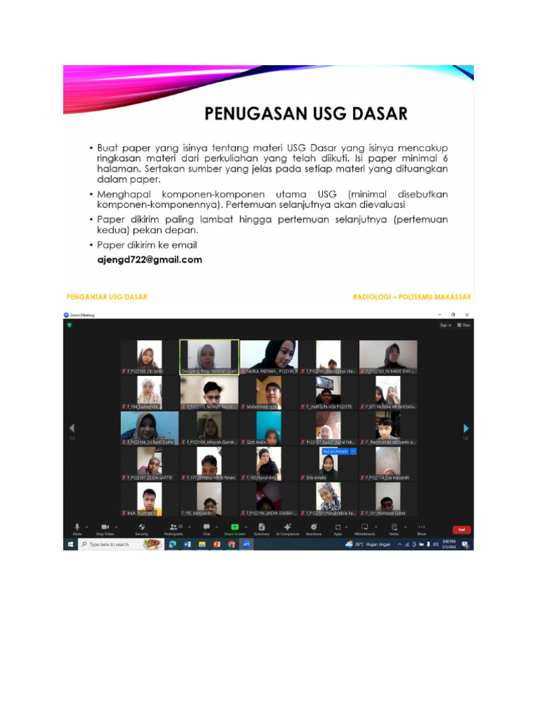 Dokumentasi Kelas Perdana USG Dasar | PDF